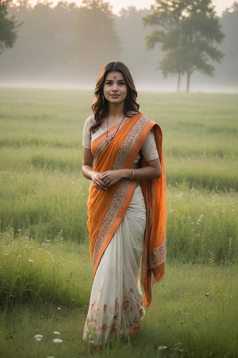 Indian Saree_gao Ki Chori - ai prompts and filters of theme - Photify AI